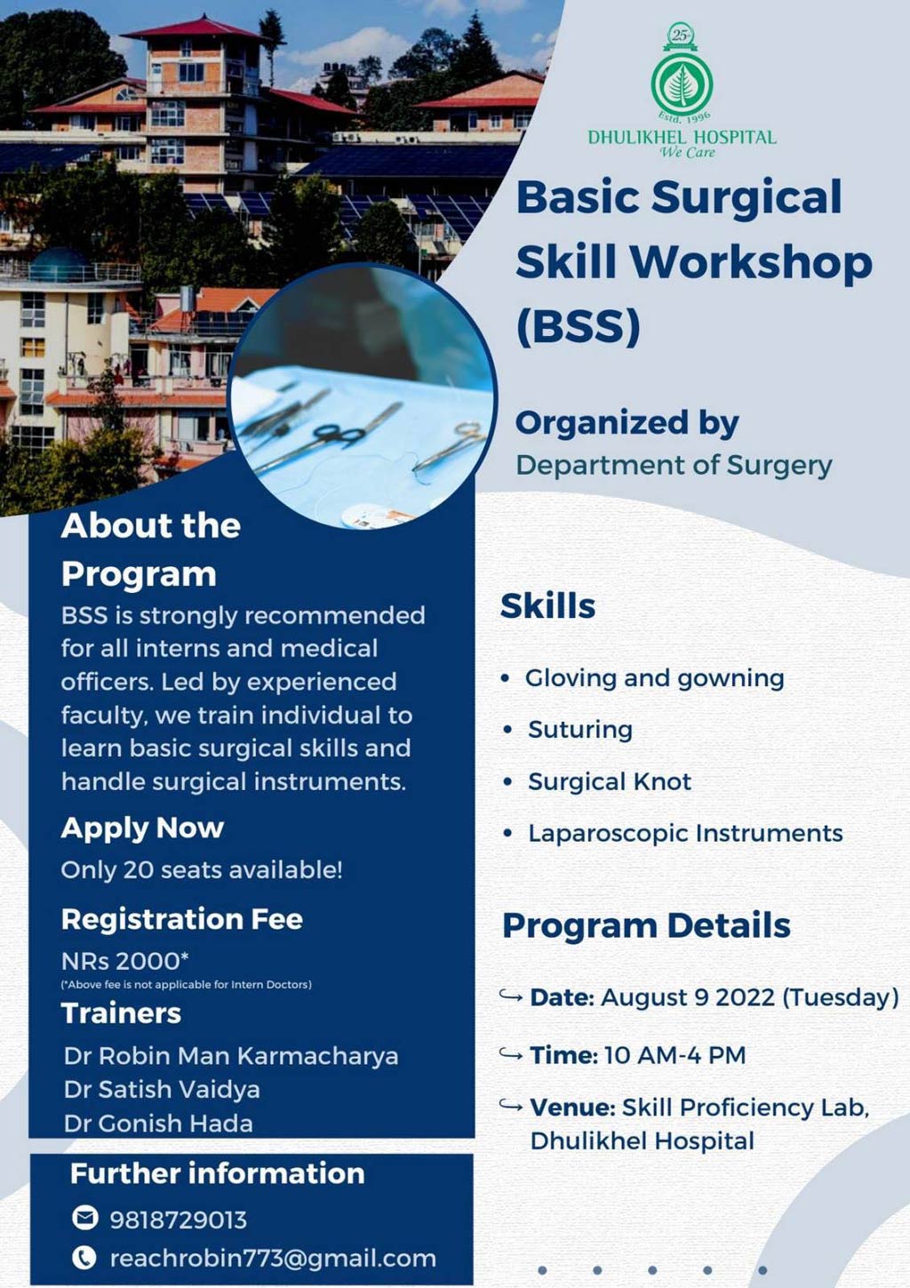 Basic Surgical Skill Workshop – Dhulikhel Hospital