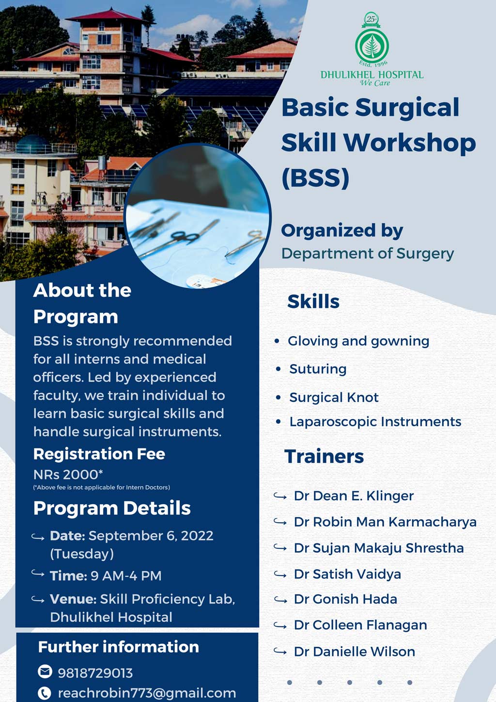 Basic Surgical Skill Workshop (BSS) - Dhulikhel Hospital